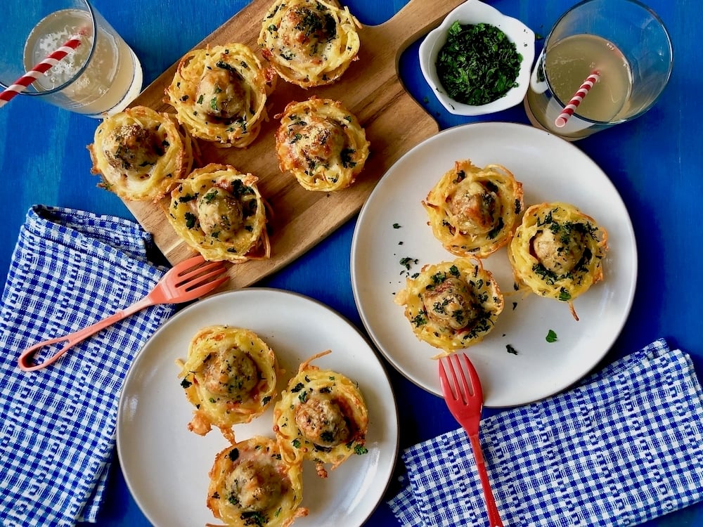 Spaghetti and Meatball Muffins - Weelicious