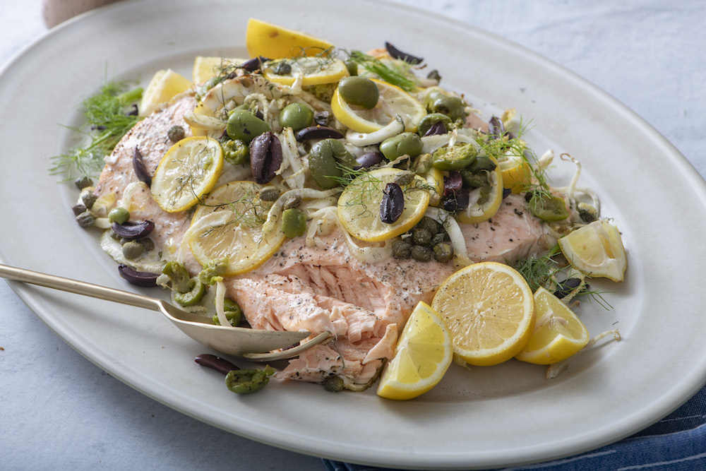 Salmon with Fennel, Citrus and Olives - Weelicious