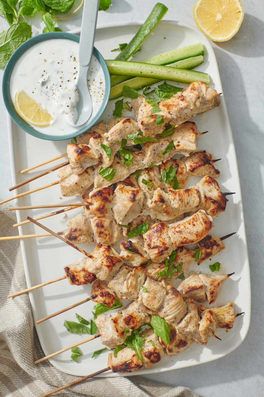 Chicken Tikka with Cucumber Mint Raita - Weelicious