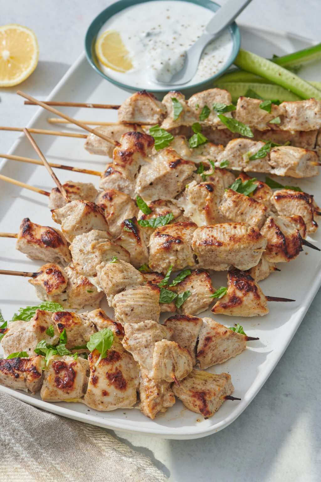 Chicken Tikka with Cucumber Mint Raita - Weelicious