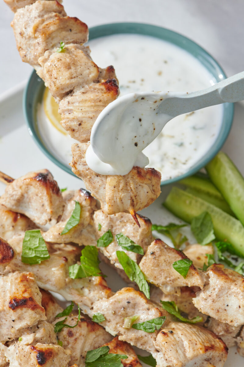 Chicken Tikka with Cucumber Mint Raita - Weelicious